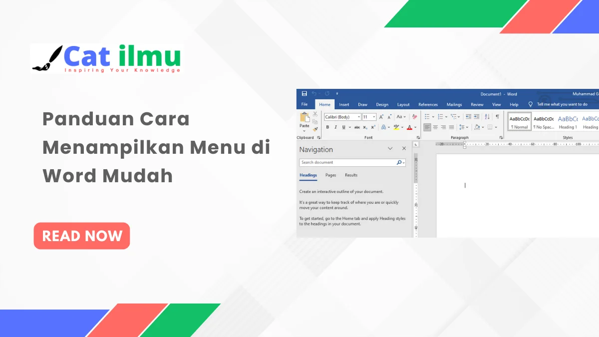 Panduan Cara Menampilkan Menu di Word Mudah - catilmu Panduan Cara Menampilkan Menu di Word Mudah - catilmu